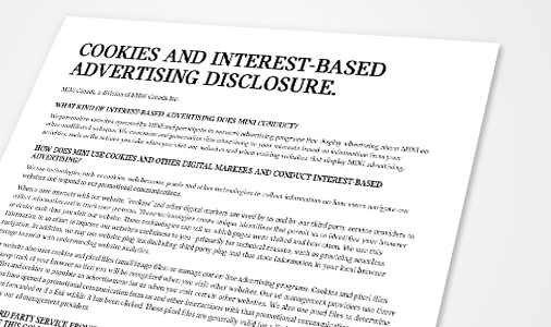 MINI Cookies & Ads | MINI Toronto